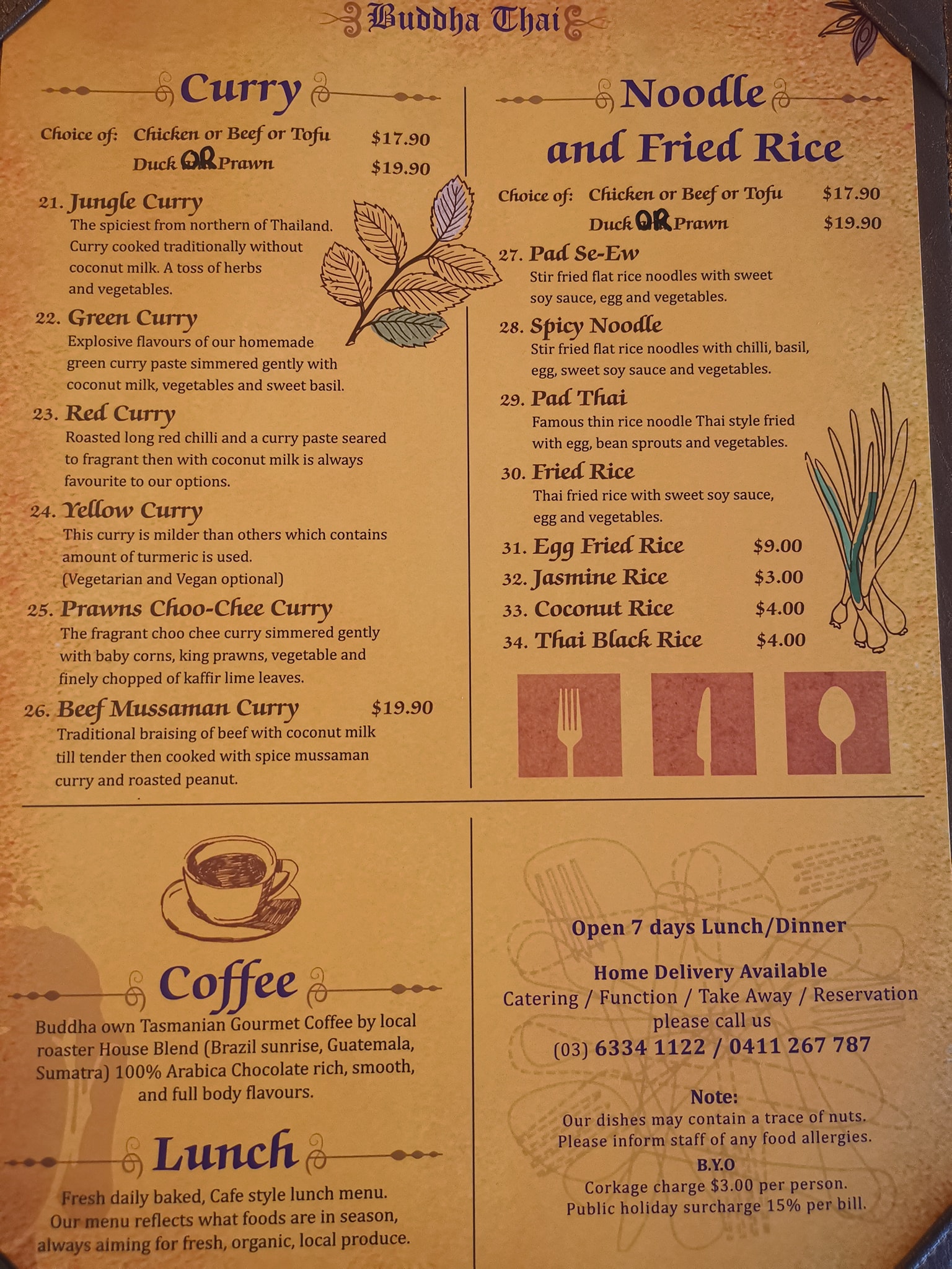 BUDDHA THAI - HEADS UP FOOD GUIDE - LAUNCESTON