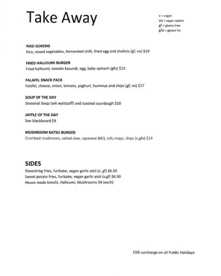 TAKEAWAY & DELIVERY OPTIONS - DUE TO COVID 19 LAUNCESTON, TASMANIA